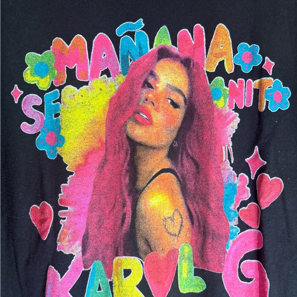 Karol G Large Black Graphic Vintage Preowned Tshirt - Gem